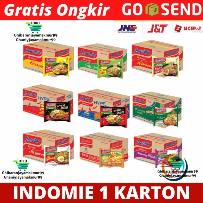 Indomie Fried Gravy 1 Box Can mix Flavors There Is soto rendang Chicken ...
