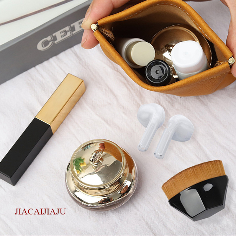 Pack of 4 leather cosmetic bags, small, portable mini make-up bag, no ...