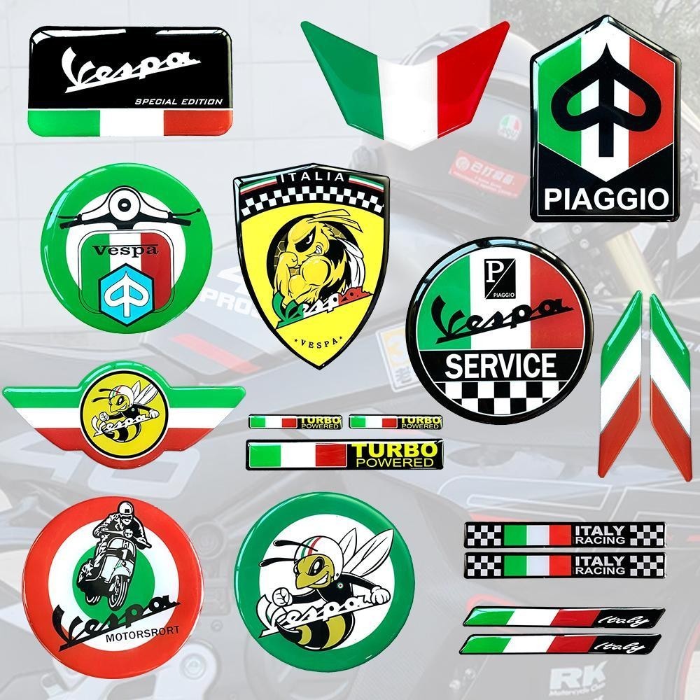 3D Logo Sticker Italian Motorcycle PIAGGIO VESPA GTS GTV LX LXV 125 250 ...