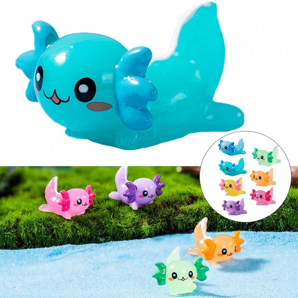 QUMMLL>>Adorable Axolotl Figurine in Vibrant Colors Create a Playful ...