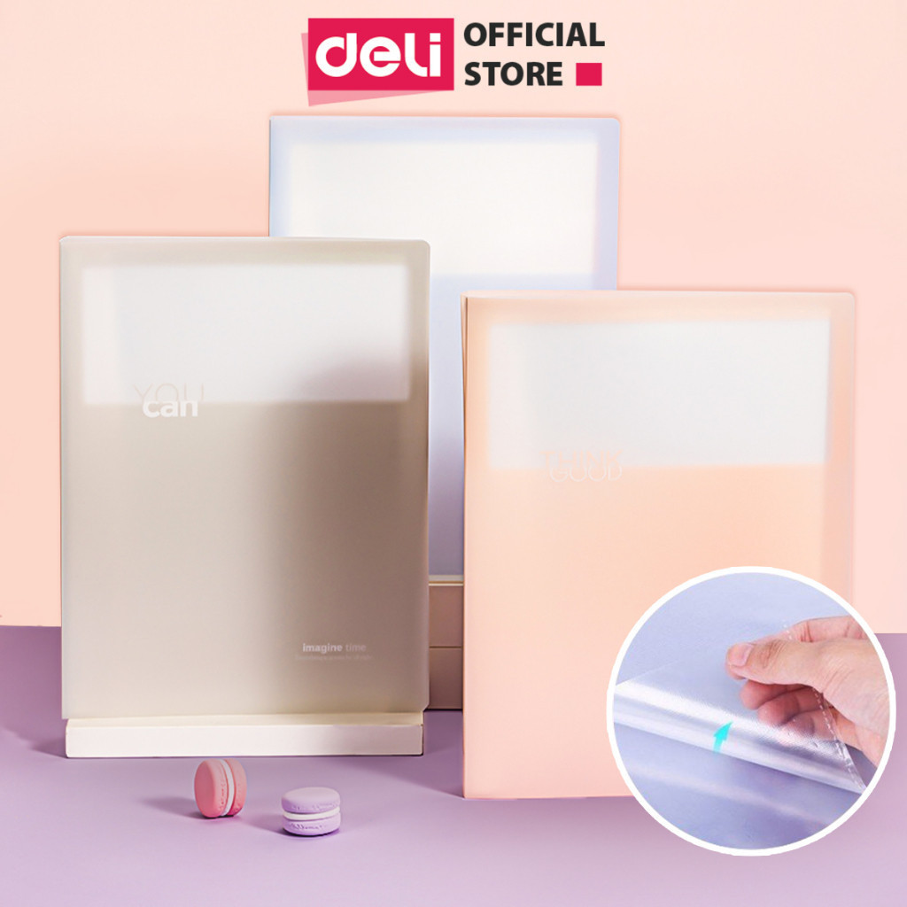 Document File Deli Multi-Purpose Student Leaf File A4 Leaf Clip ...