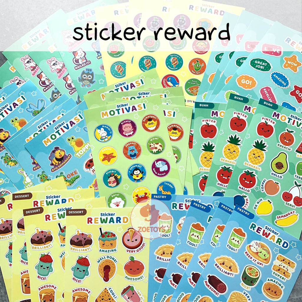 Bundled Joys Sticker Rewards | Pastry Summer Motivational Dessert Fruit ...
