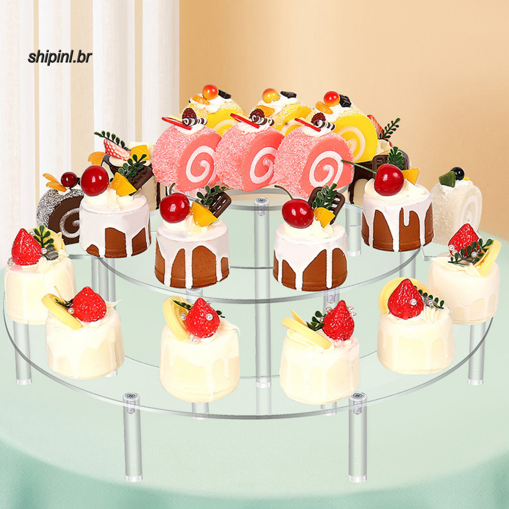 SP* Cake Display Stand Acrylic Perfume Rack 3-tier Display Stand for ...