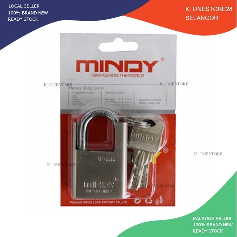 🔥Ready Stock🔥HEAVY DUTY MINDY Padlock-40mm/50mm/60mm (Kunci Mangga ...