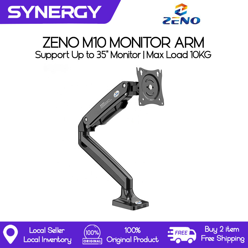 Zeno M10 Single Monitor Arm, Support Up to 35" Monitor, Max Load 10KG ...