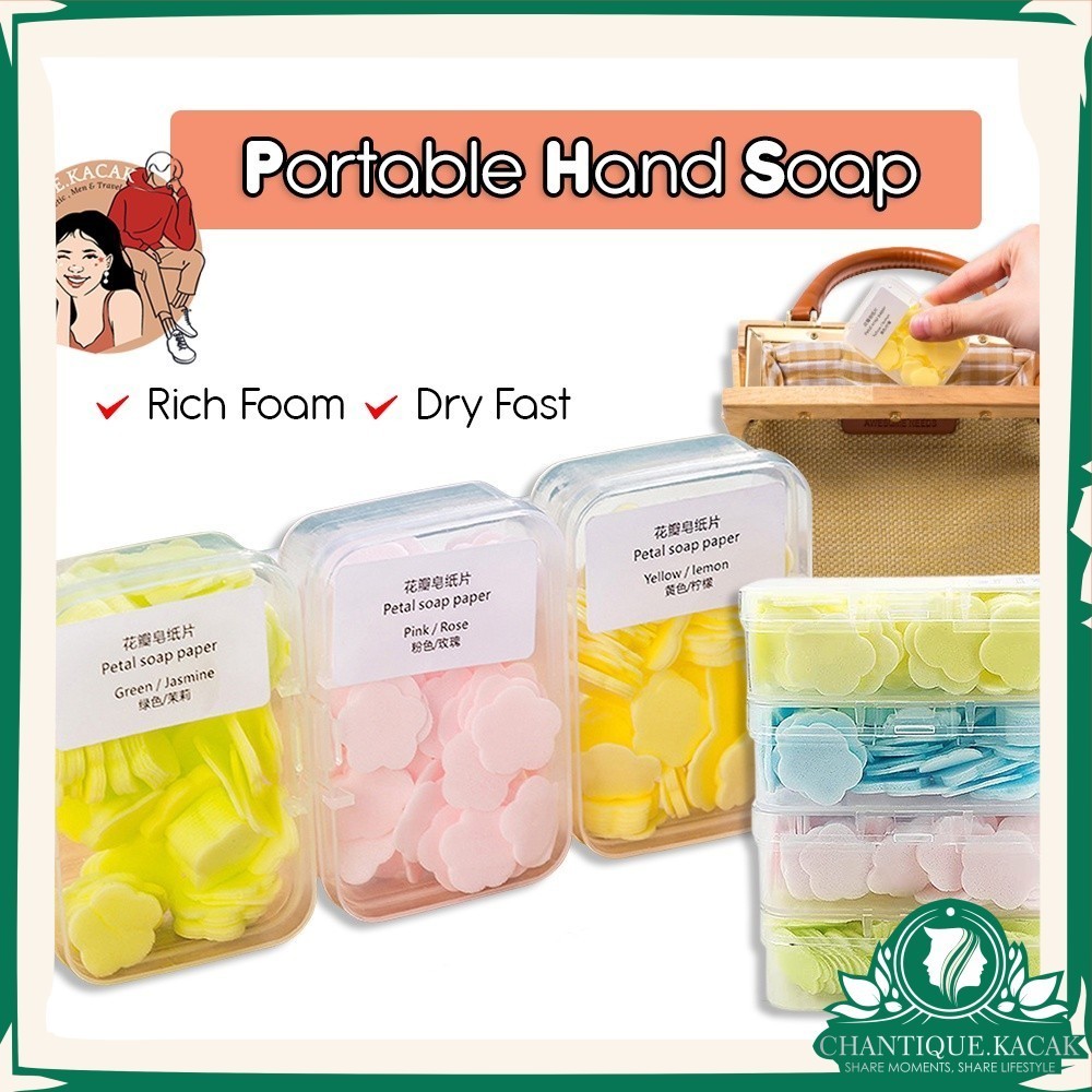 CK Travel Hand Soap Portable Mini Paper Anti Virus Hygiene Disposable ...