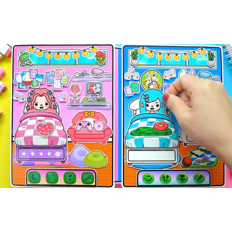 Toca Life worldquiet book Toca Boca Tom and Angela House peeling art ...