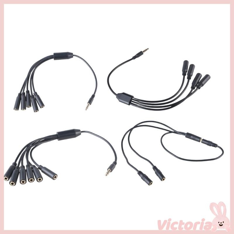 VIC 3 5mm AUX Cable 1 to 3 4 5 6 Extension Line 4-Section 3 5mm Male to ...