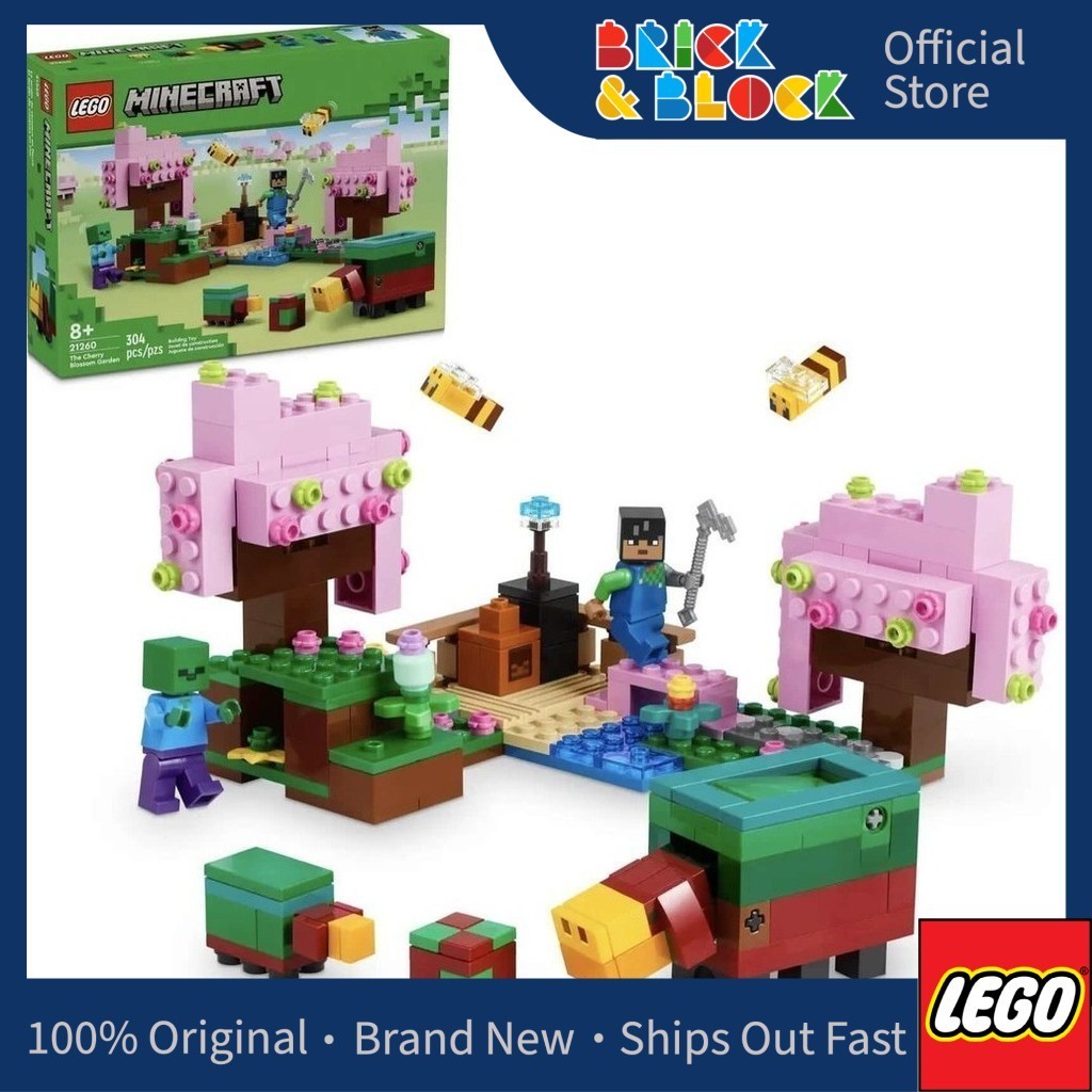 21260 The Cherry Blossom Garden | LEGO Minecraft | Shopee Malaysia