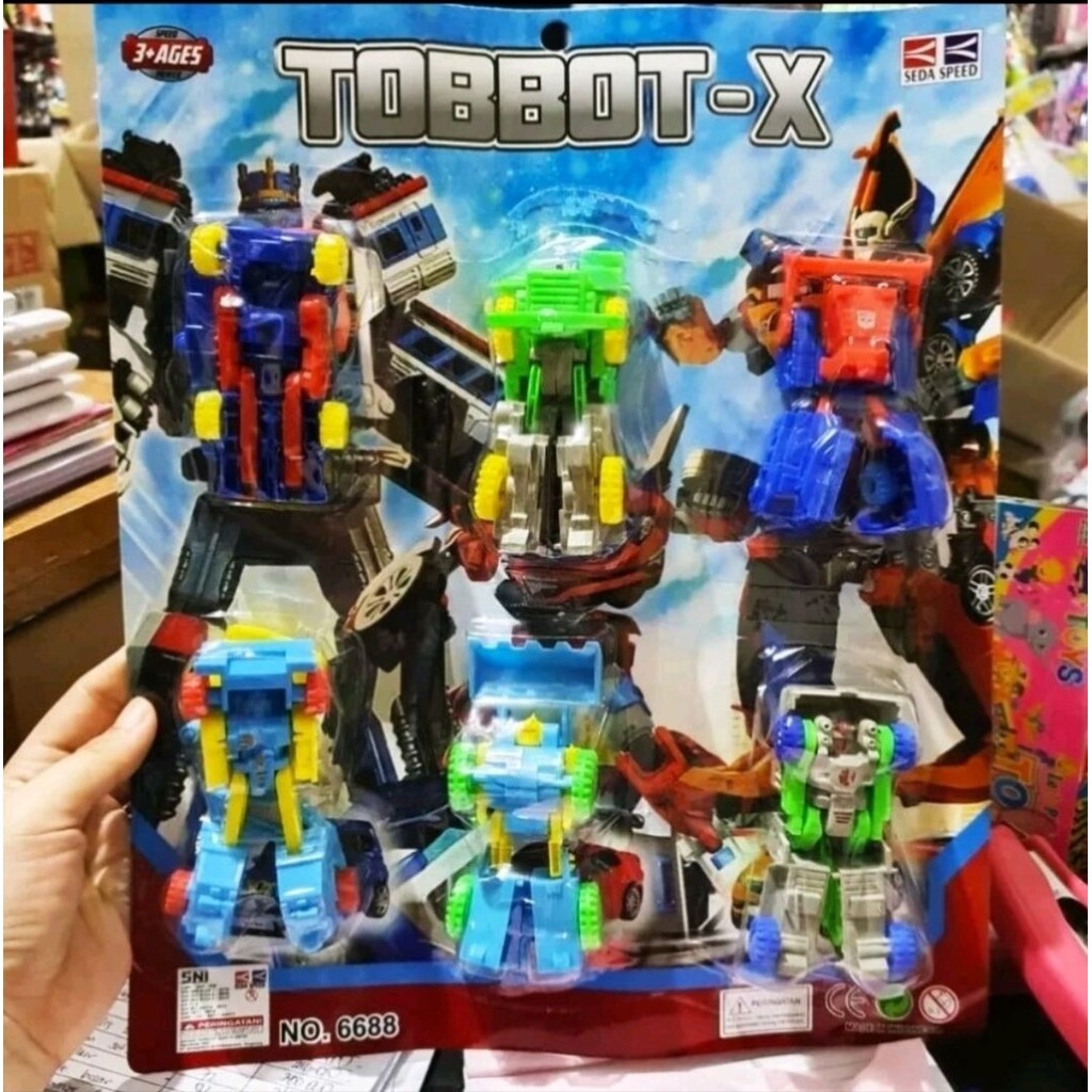 Car robot Toys Can Turn Into tobot 1set Contains 6pcs tobot X 6688 ...