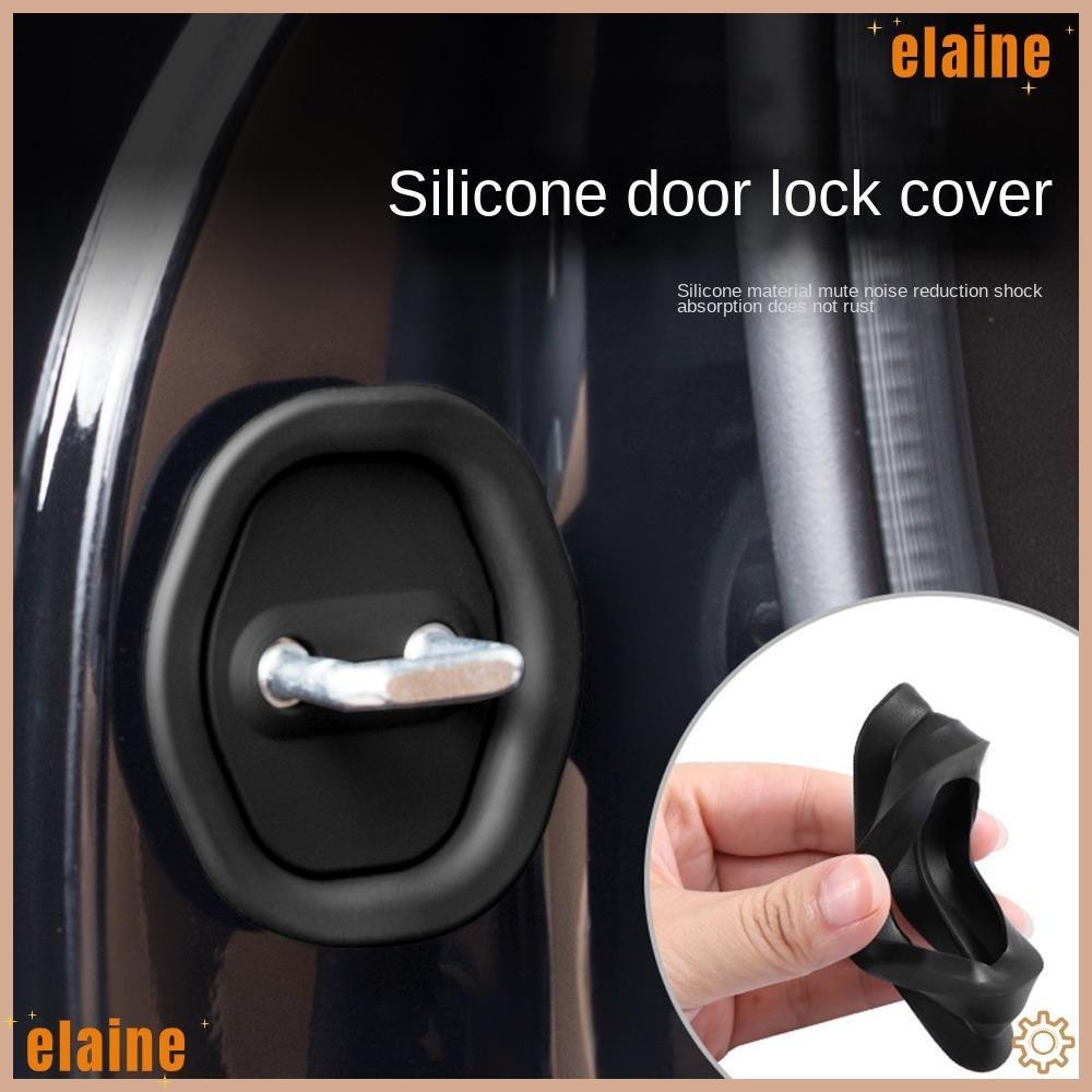 ELAINE2 Door Shock Absorber Cushion, Black/White Car Door Lock Buckle ...
