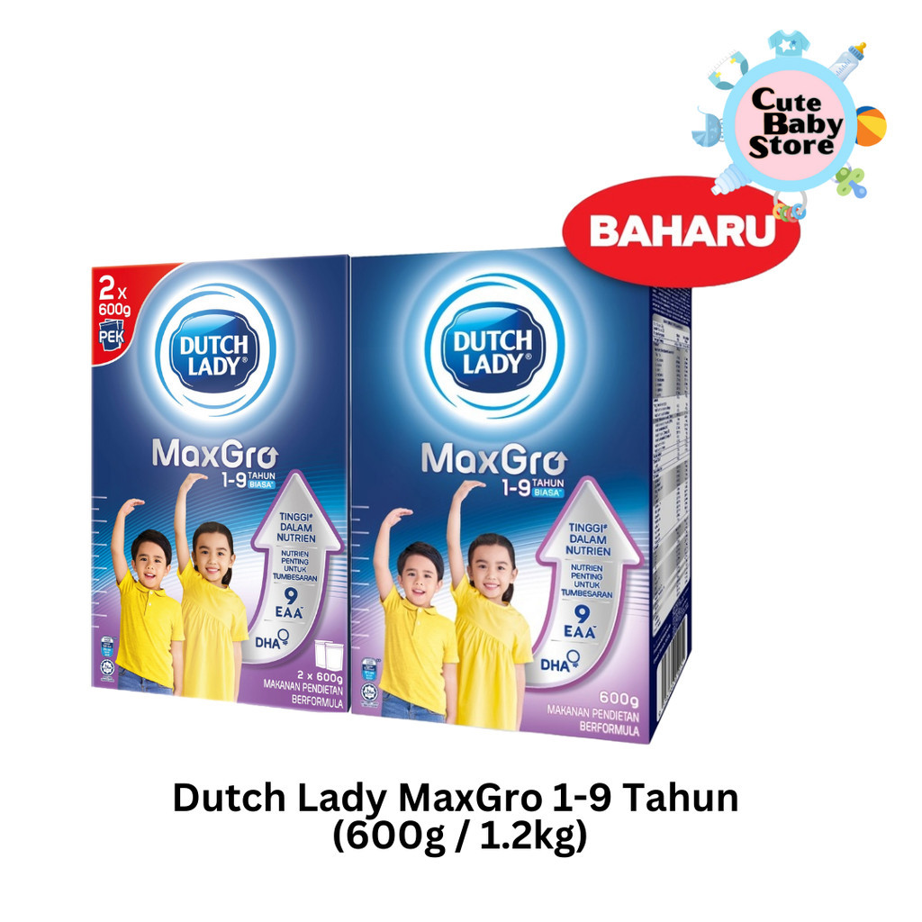 Dutch Lady MaxGro 1-9 years [600g / 1.2kg] | Shopee Malaysia