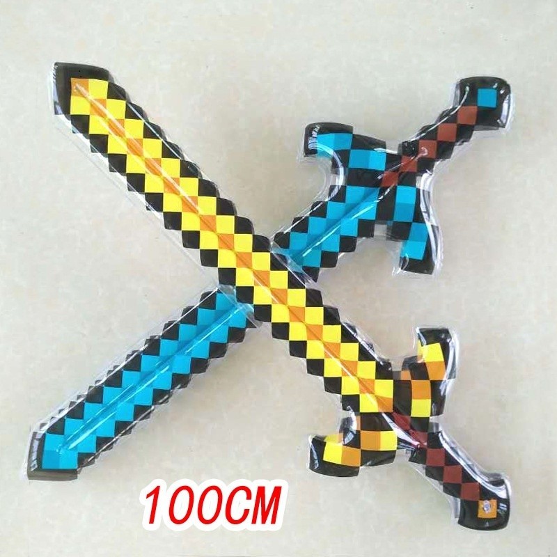 New Game Minecrafte 100CM Inflatable Toy Sword Blue Toy Kids Birthday ...