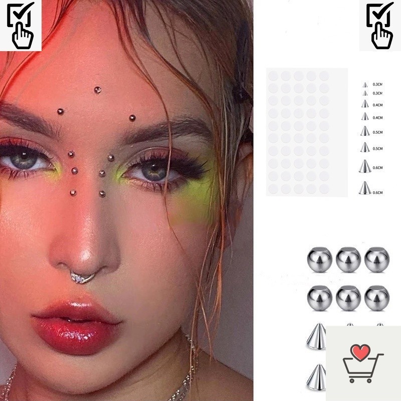 MBR 1 Set New Arrival Fake Lip Ring Stainless Steel Nose Studs Eyebow ...