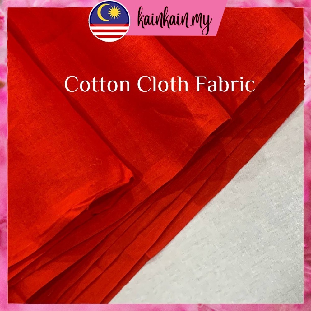 Red Cotton Cloth Fabric 33 inch Chinese Traditional Wedding/Kain Merah ...