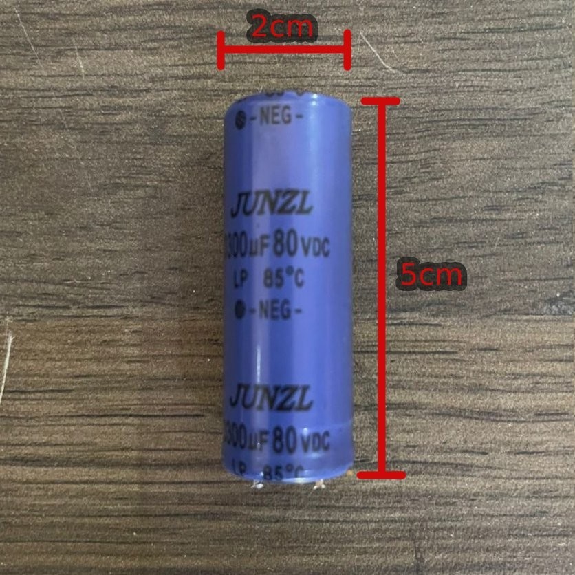 JUNZL ORIGINAL 3300UF 80VDC 2PIN CAPACITOR 20X50 high frequency low ...