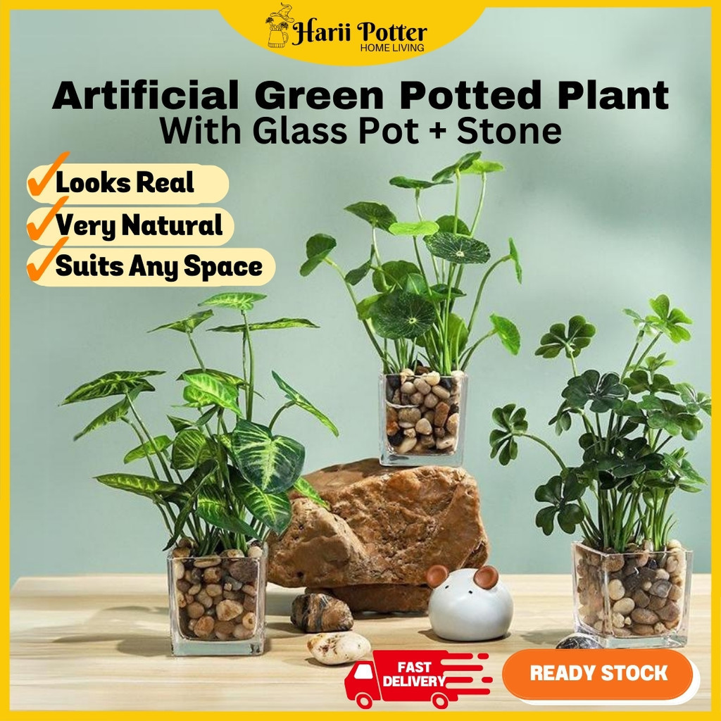 Artificial Plant With Pot Small Fake Plant Pot Decoration Pokok Hiasan ...