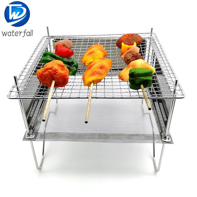 Megasale!! Outdoor Wood Stove Foldable Fire-pit Campfire Grill For ...
