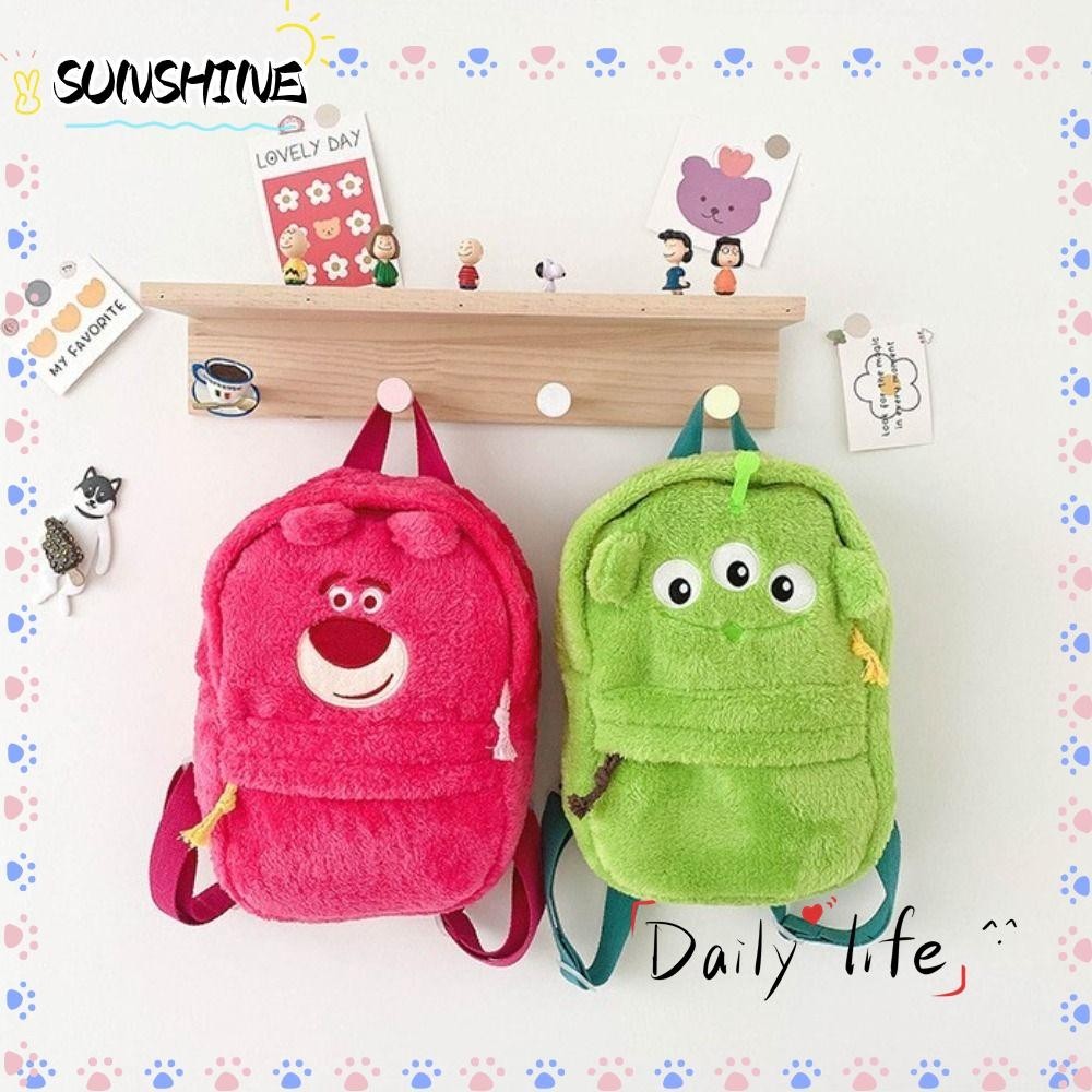 1SUNSHINE Plush Backpack, Cartoon Animals Strawberry Bear Shoulder Bags ...