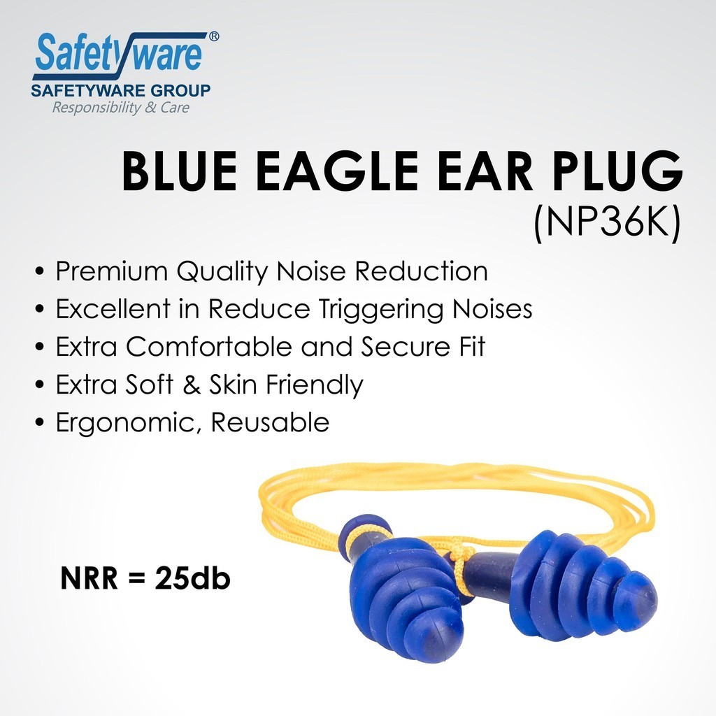 Blue Eagle Ear Plug | High Quality | Reusable Ear Plug | Fit to All Ear ...