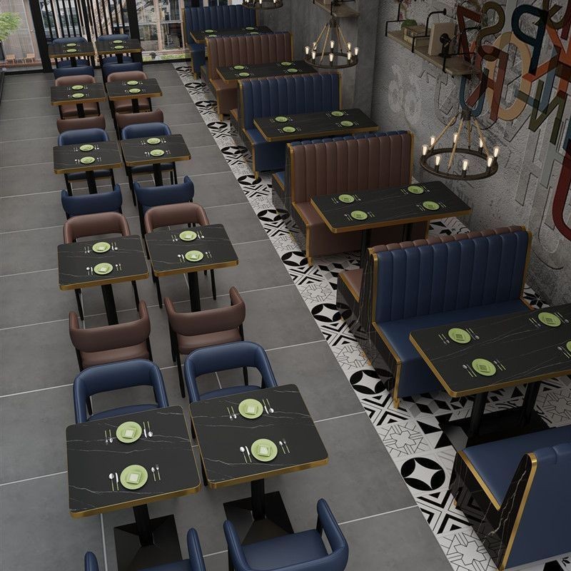 Milk Tea Shop Table and Chair Combination Restaurant Booth Quiet Bar ...