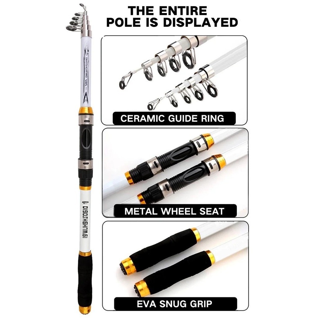 New Portable Telescopic Sea Fishing Rod Distance Throwing 2.1M-3.6M ...