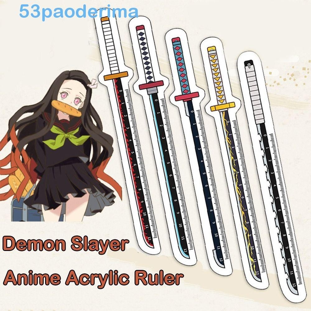 PAODERIMA Anime Acrylic Ruler, Funny Cute Demon Slayer Ruler ...