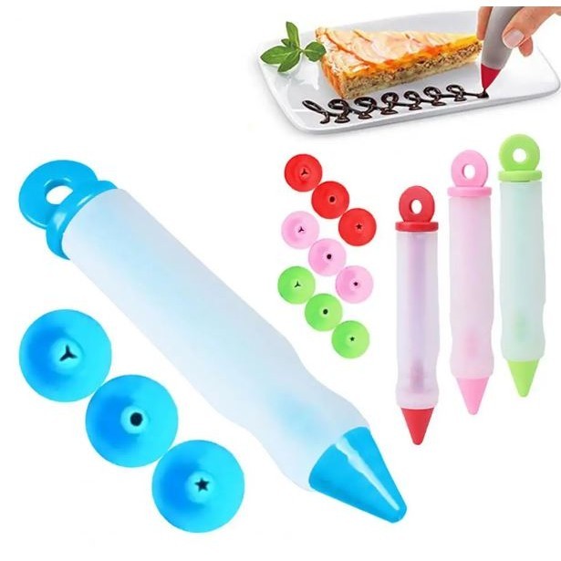 Silicone Food Writing Pen Chocolate Decorating Tools Cream Cup Cake ...