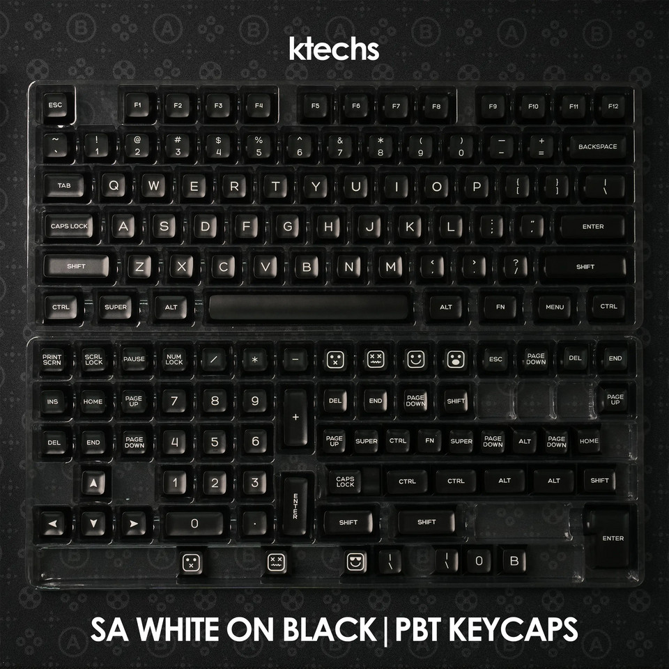 SA White On Black Keycap Set | Shopee Malaysia