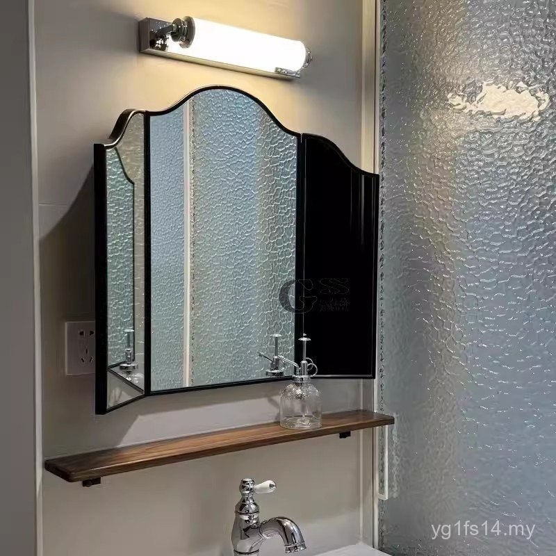 Three-fold Dressing Table Makeup Mirror Bathroom Three-Sided Folding ...