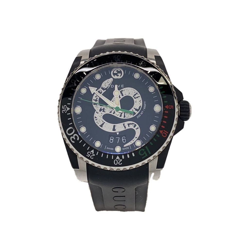 GUCCI Men's Watch Quartz Analog Black 136.3 Dive Snake | Shopee Malaysia
