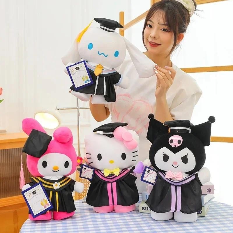 Sanrio Anime Plush 25CM Kuromi My Melody Graduation Season Academic ...