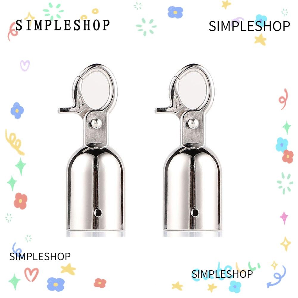 SIMPLESHOP Barrier Rope End Cap, 8.5*2.8*2.8cm/3.35*1.1*1.1inch Sliver Stanchion Rope End ...