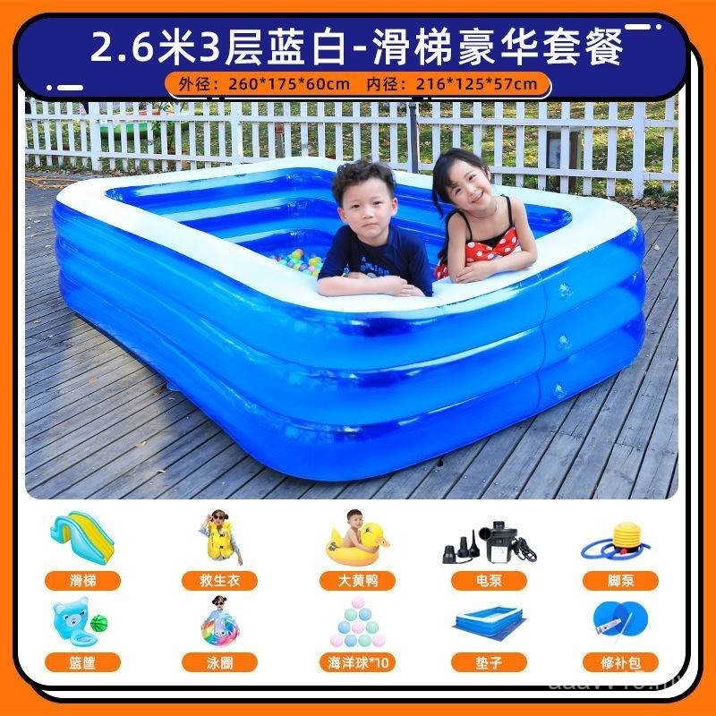 Children Swimming Pool Slide Small Inflatable Thickened Home B Children ...