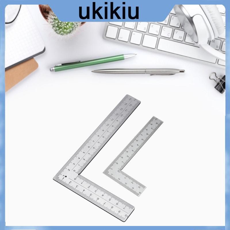 UKI Right Angle Ruler Stainless Steel L-shaped Ruler Accuracy Measuring ...