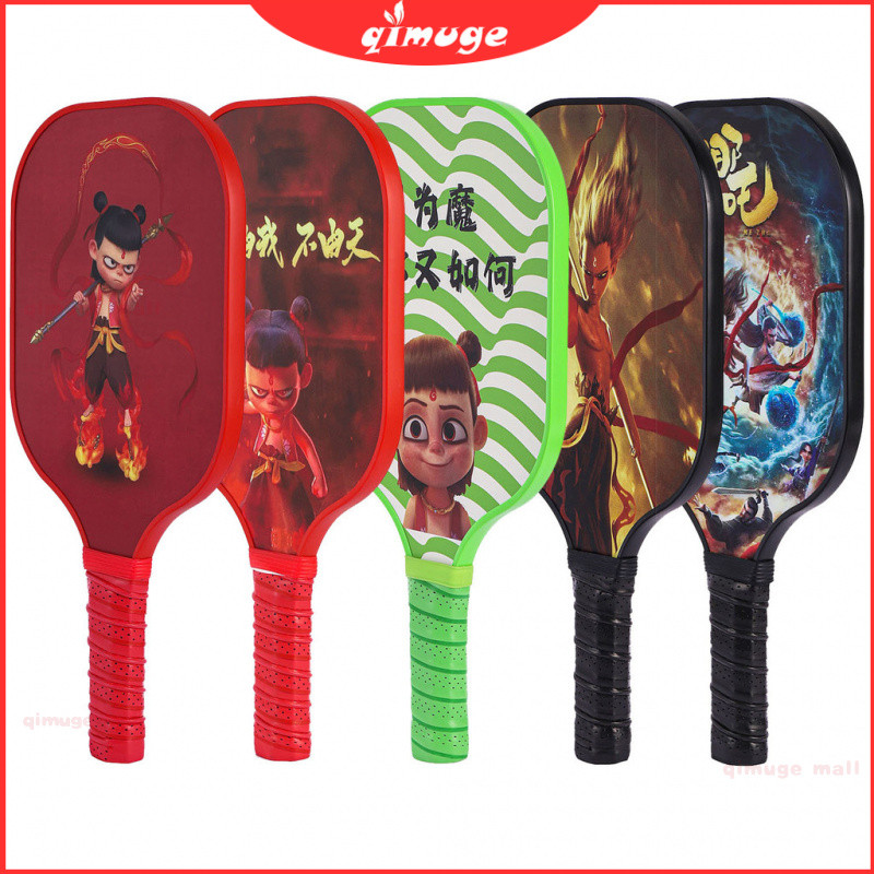 Kids Pickleball Paddle Nezha Cartoon Glass Fiber Pickleball Racket PP ...