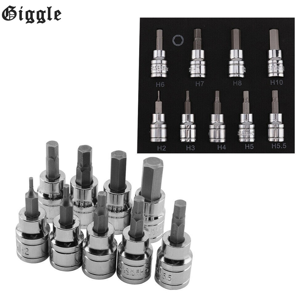 【GIG】9pcs/set Allen Key Sockets Hex Bit Socket Set 3/8" Drive & Drill ...