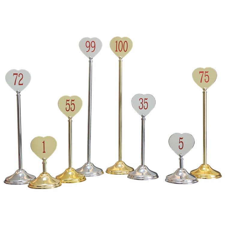 Stainless Steel Table Number Plate Dining Table Number Golden Number ...