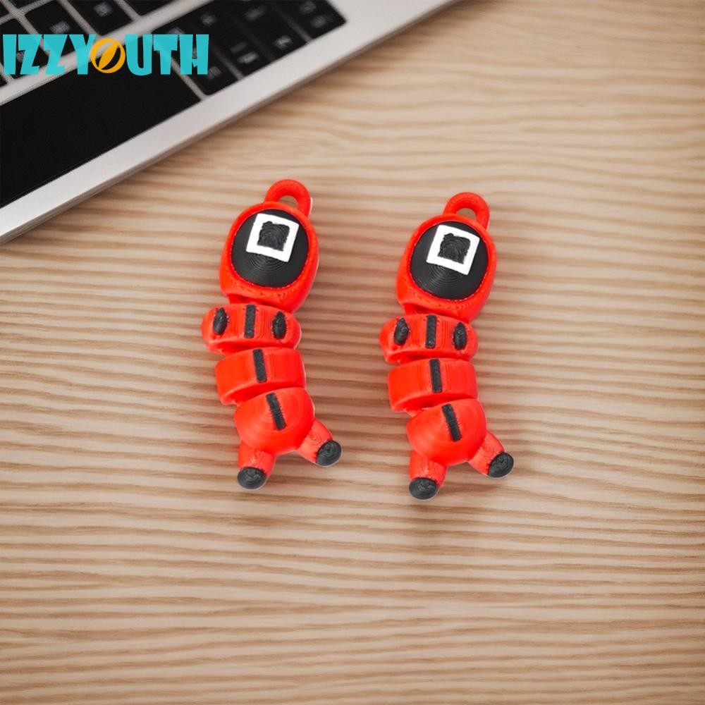 3D Printed Articulated Fidget Toy Triangle Square Circle Guard Keychain ...