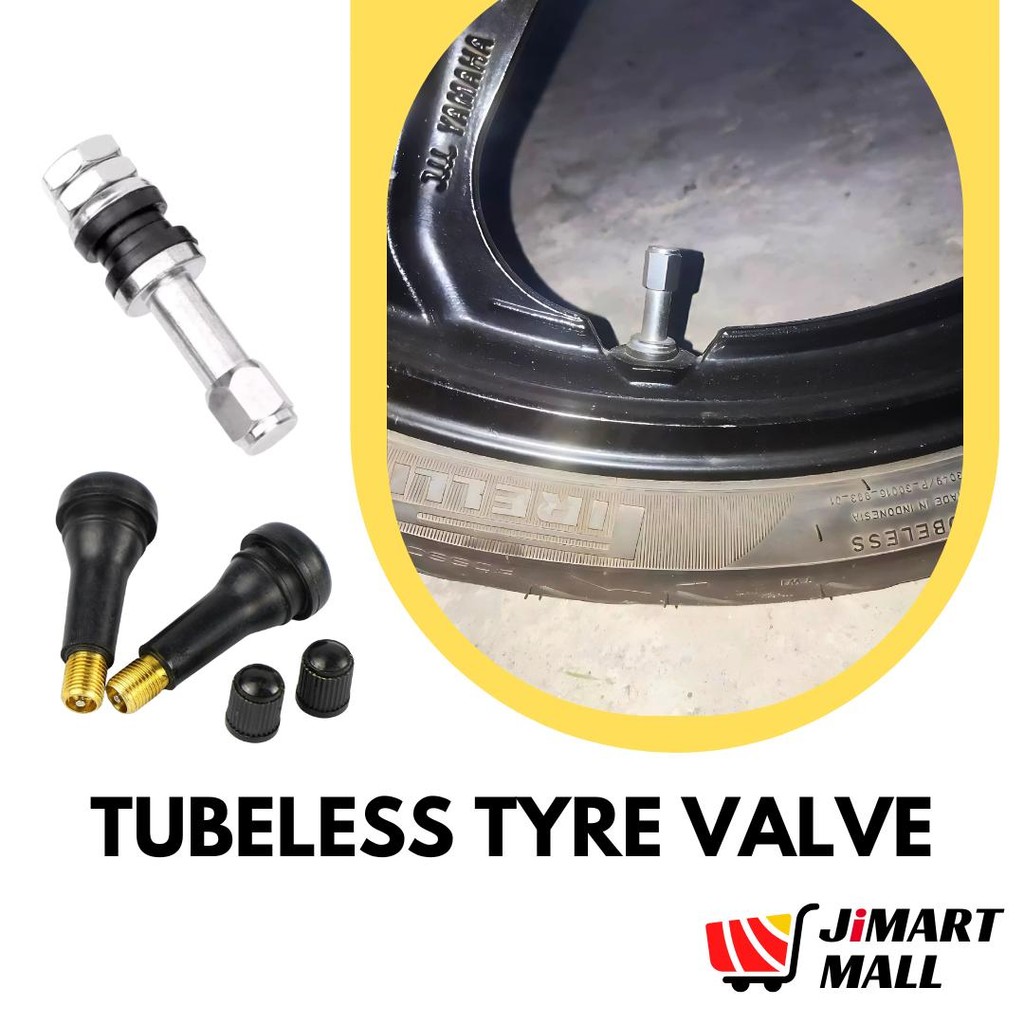CAR TYRE TUBELESS VALVE Tire Rim Nut Kepala Tayar Tiub Angin Wheel ...