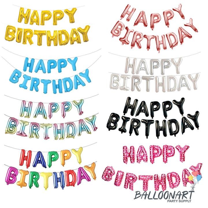 Hbd Letter Set/Happy Birthday Balloon Letter Set/HBD Foil Letter ...