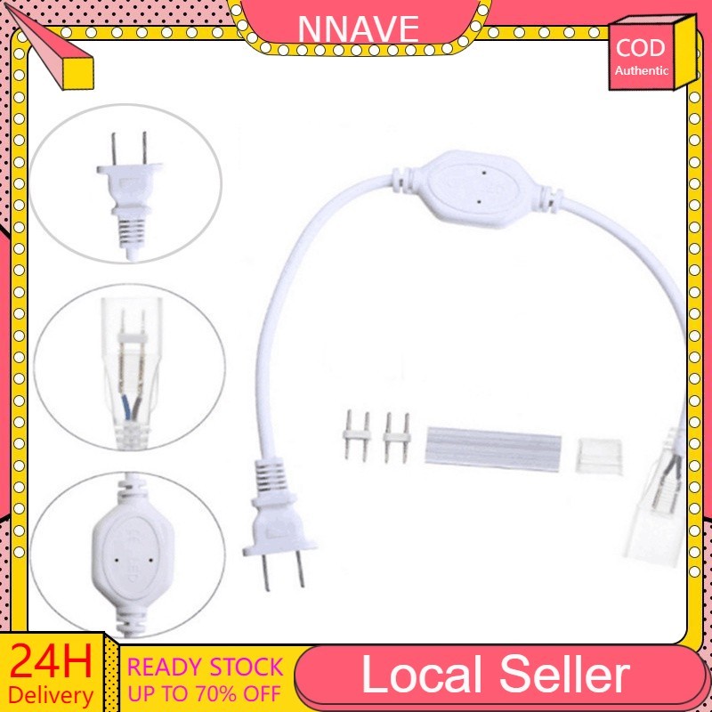 LED Strip Lighting 220V Connector 2 pin 8x16mm EU PLUG Flexible neon LED strip lighting Fixed ...