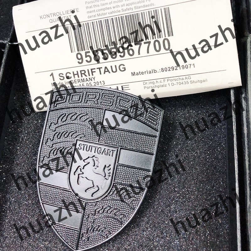 Porsche Cayenne Cayenne Keyan logo hood logo matte black gold front ...