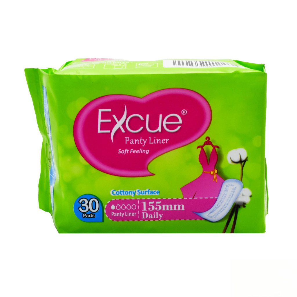 Excue Soft Feeling Daily Sanitary Panty Liner 155mm (30pads/pack ...