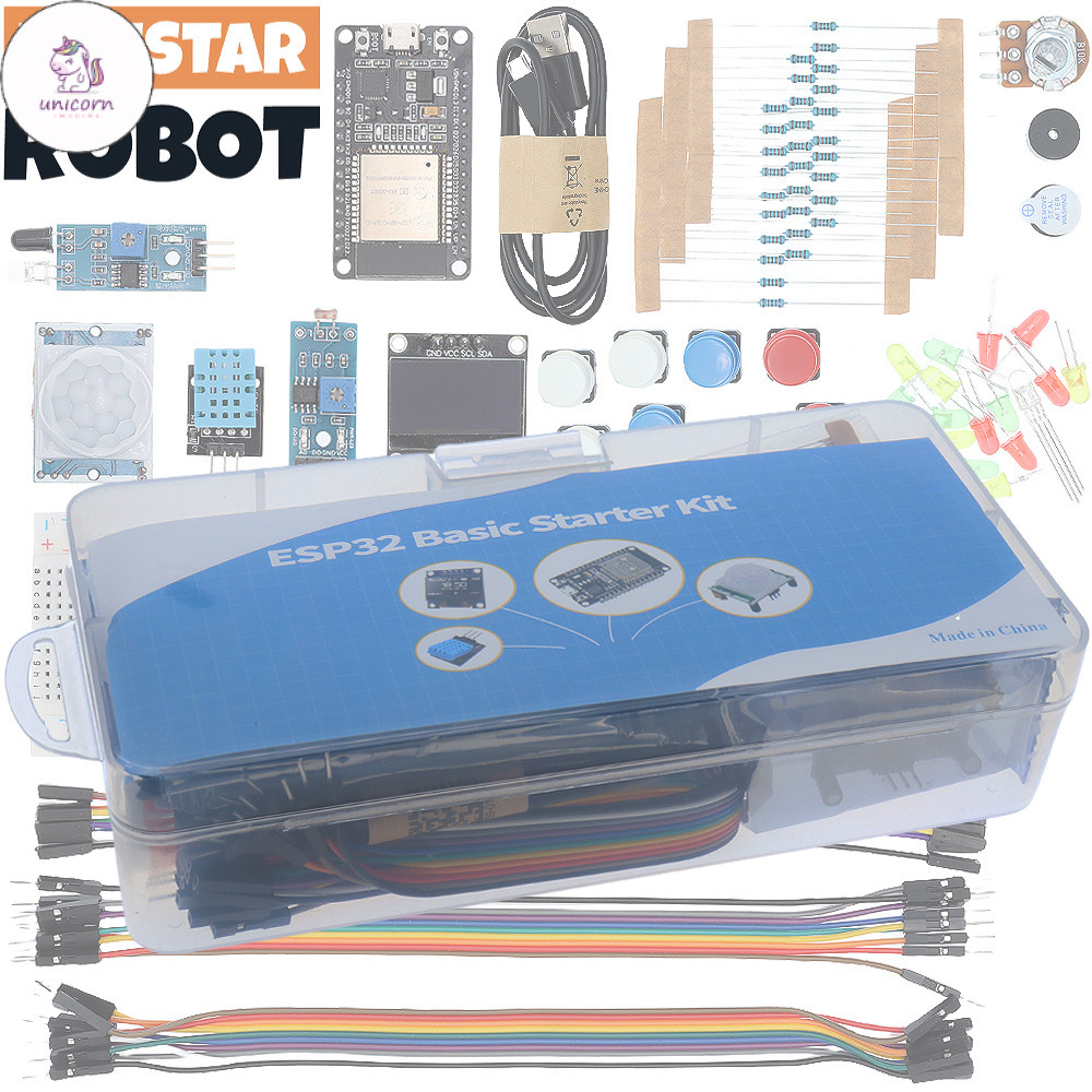 UN Basic Starter Kit for ESP32 ESP-32S WIFI Development Board for Arduino Project Learning Kit ...