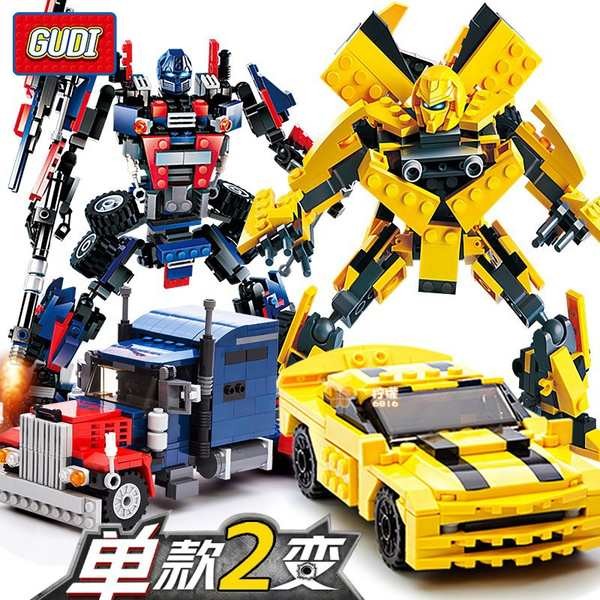 transformers transformers toys Goody Building Blocks Boy Bumblebee Bee ...