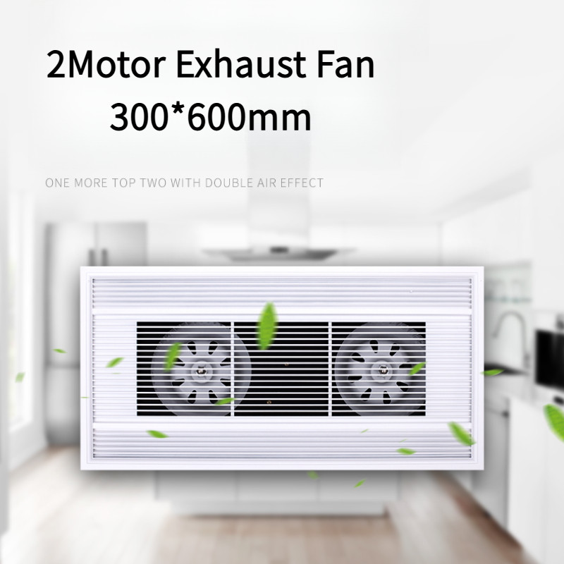 Ventilation fan 300x600 kitchen bathroom integrated ceiling high power ...