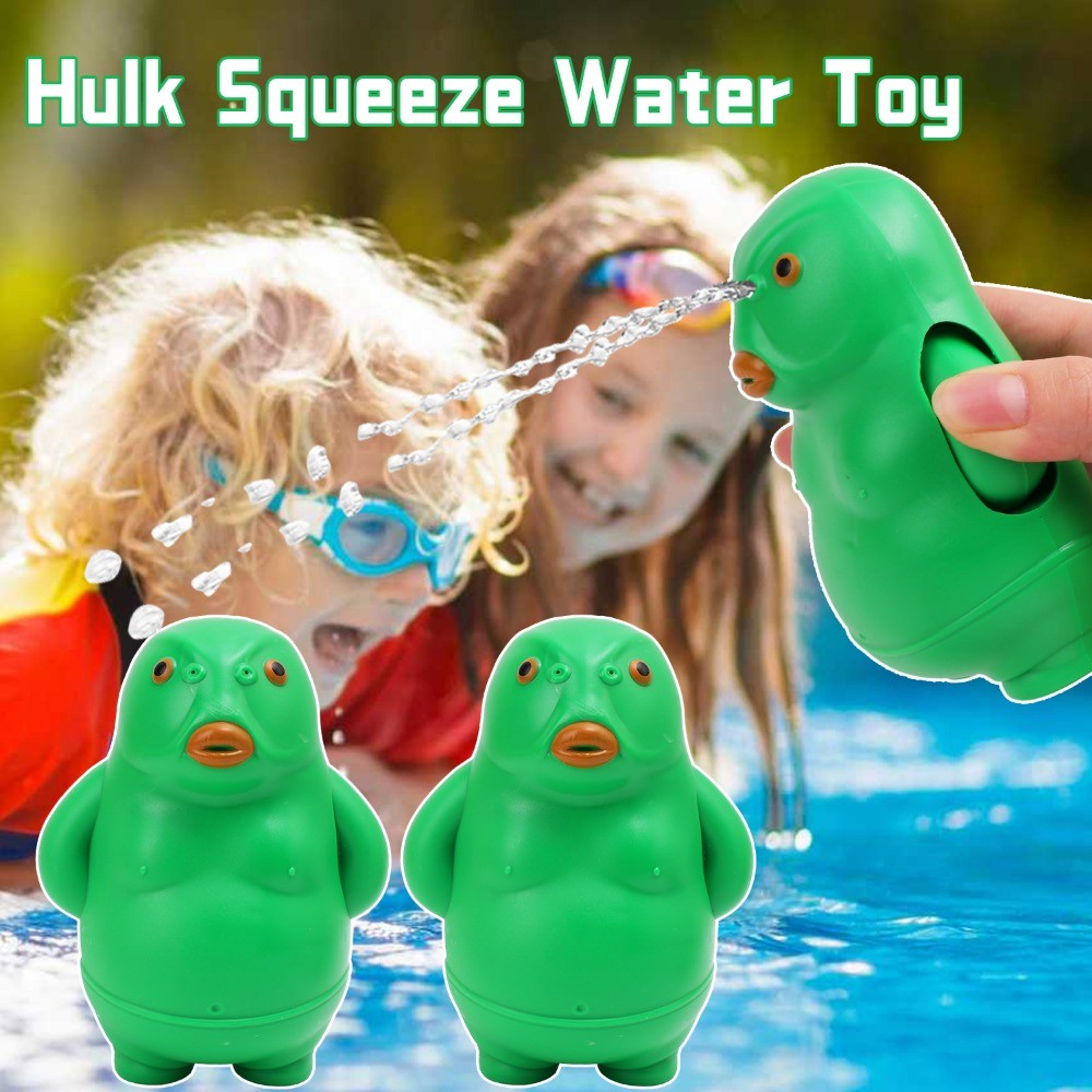 Green Headed Monster Squeeze Water Spray Toy Cartoon Animal Pressure ...