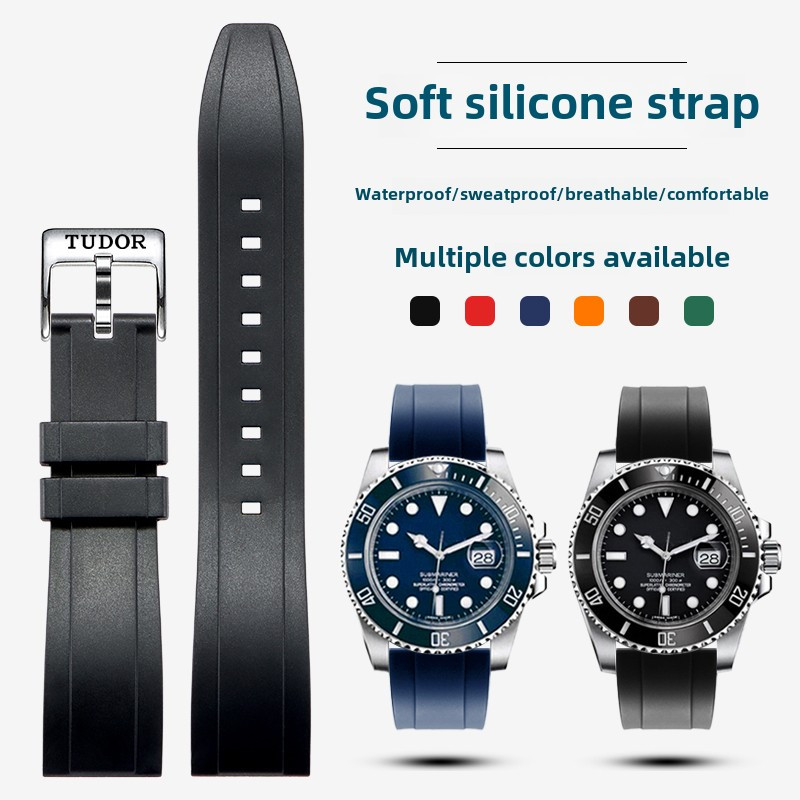Premium Silicone Rubber Strap for TUDOR Black Bay 1958/Bronze/Pelagos ...