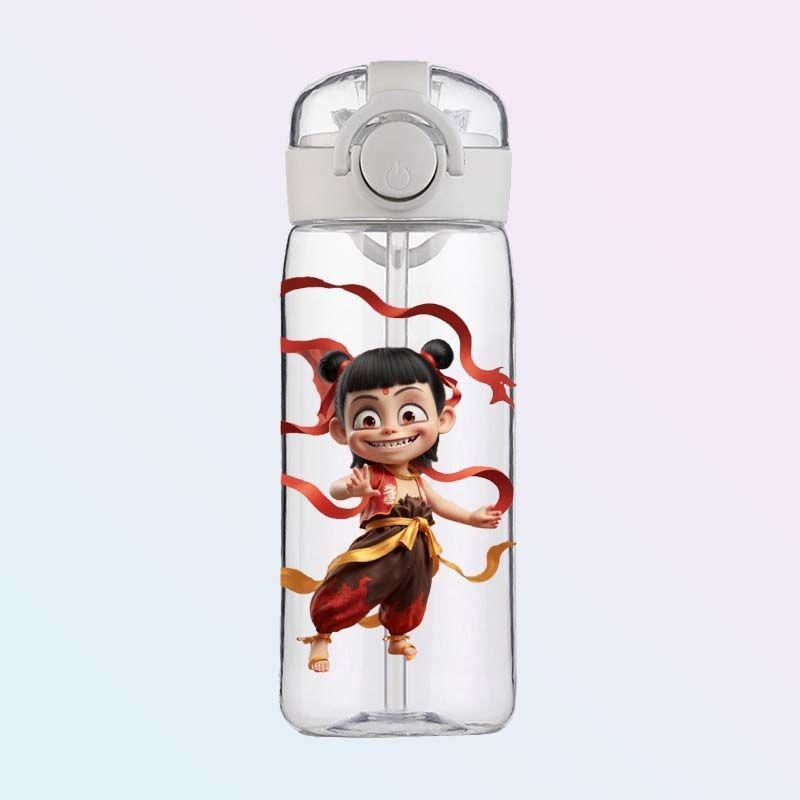 Nezha Devil Boy Conquers the Dragon King Peripheral Water Bottle Straw ...